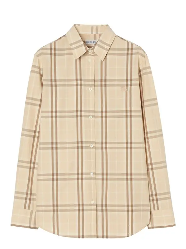 Burberry Cotton Check Shirt - Beige