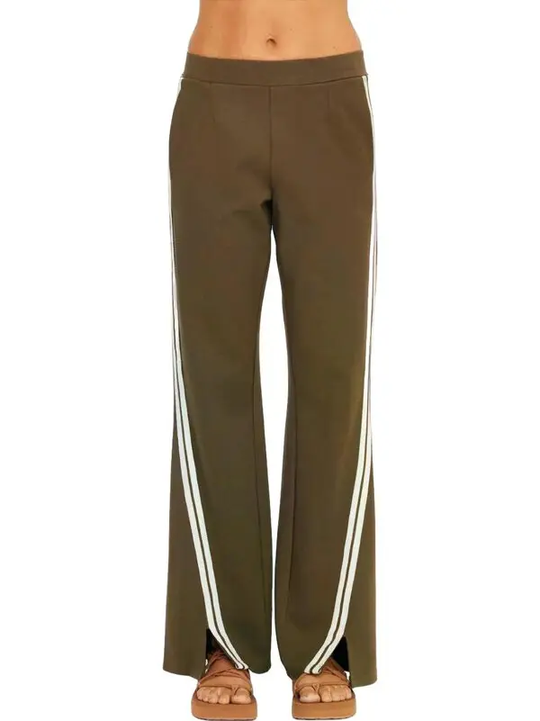 The Upside Petra Side-stripe Flared Trousers - Green