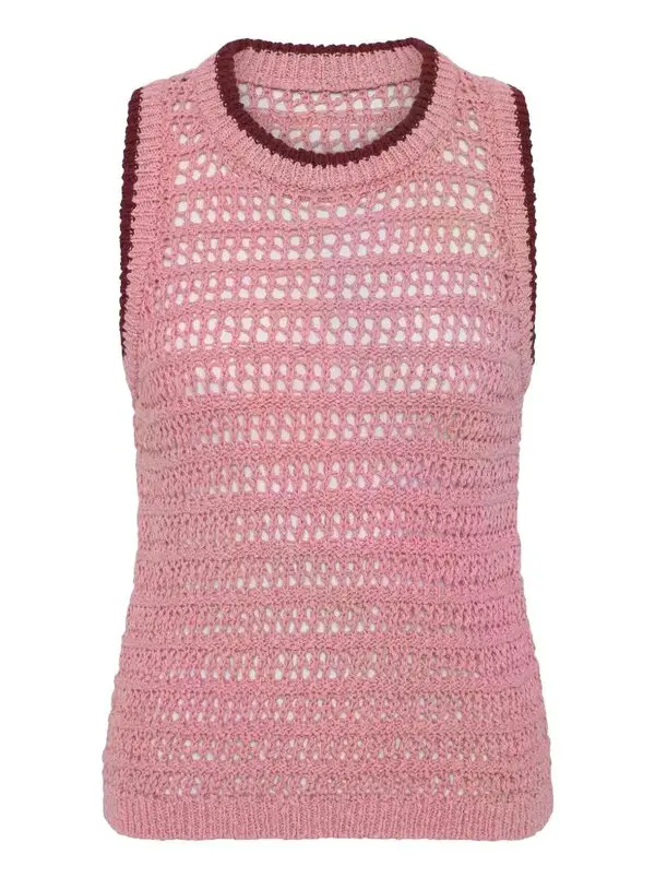 The Upside Bahia Koby Knitted Tank Top - Pink