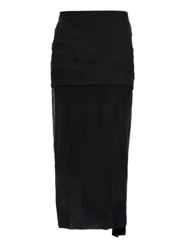 Valentino Garavani Lace-trim Maxi Skirt - Black