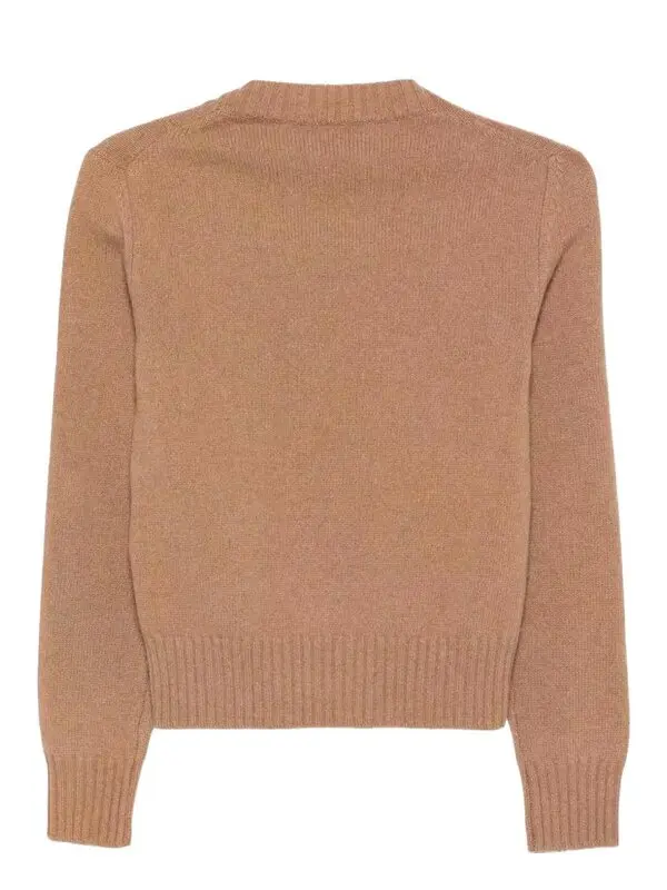 AMI Paris De Coeur Crew-neck Sweater - Neutrals