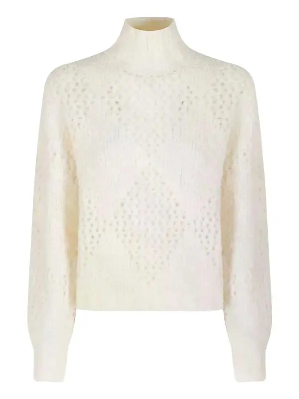 BALLANTYNE Diamond-stitch Knit Sweater - White