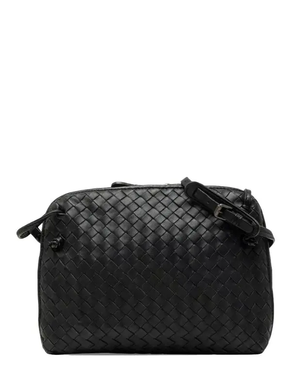 Bottega Veneta 2007-2011 Nappa Intrecciato Nodini Crossbody Bag - Black