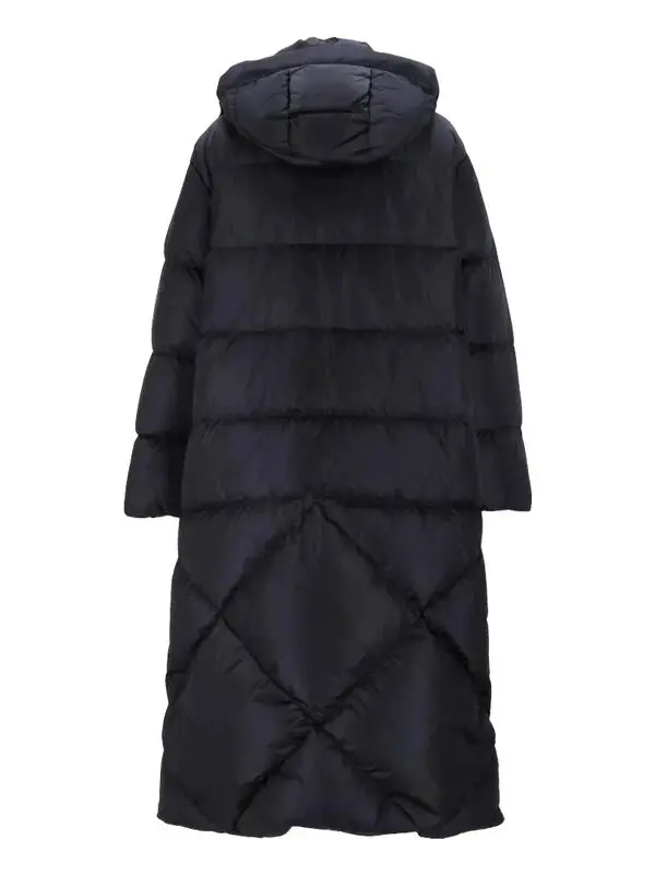 Add Quilted Hooded Coat - Blue