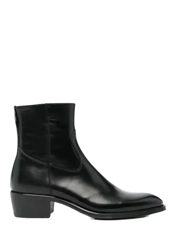 CENERE GB Kurt Pointed-toe Side-zip Boots - Black