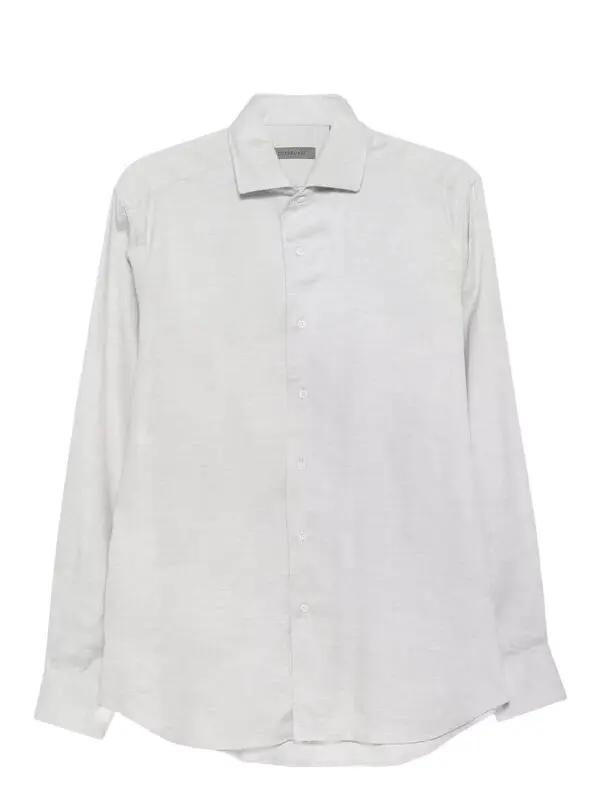 Corneliani Button-down Long-sleeved Shirt - Grey