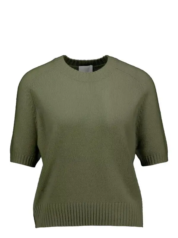 ALLUDE Short-sleeve Crew-neck Top - Green