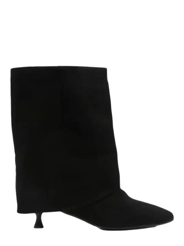 GISEL B Fold-over Pointed-toe Boots - Black