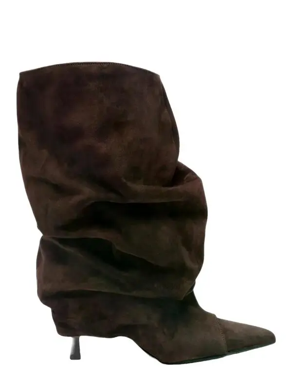 GISEL B Slouchy Pointed-toe Boots - Brown