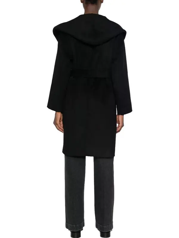 OMC Belted Hooded Coat - Black