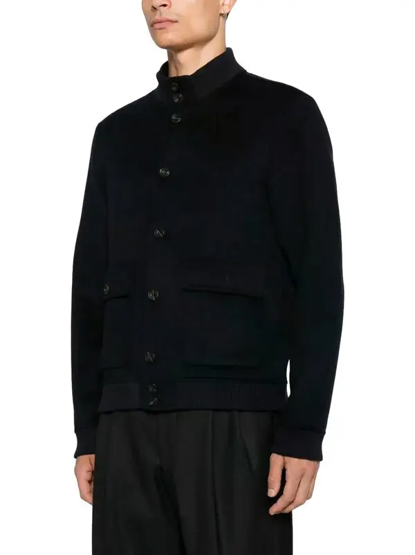 OMC Emilio Button-up Wool Coat - Blue