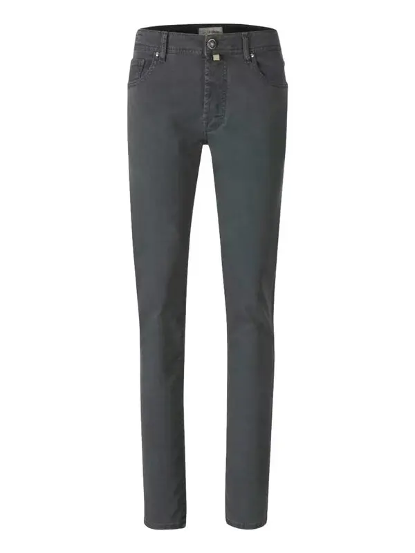 JACOB COHЁN Logo-patch Slim-fit Jeans - Grey