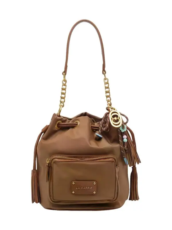 LA CARRIE Dark Wave Bucket Bag - Brown