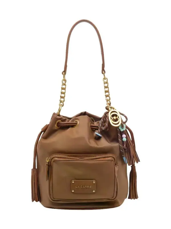 LA CARRIE Dark Wave Bucket Bag - Brown