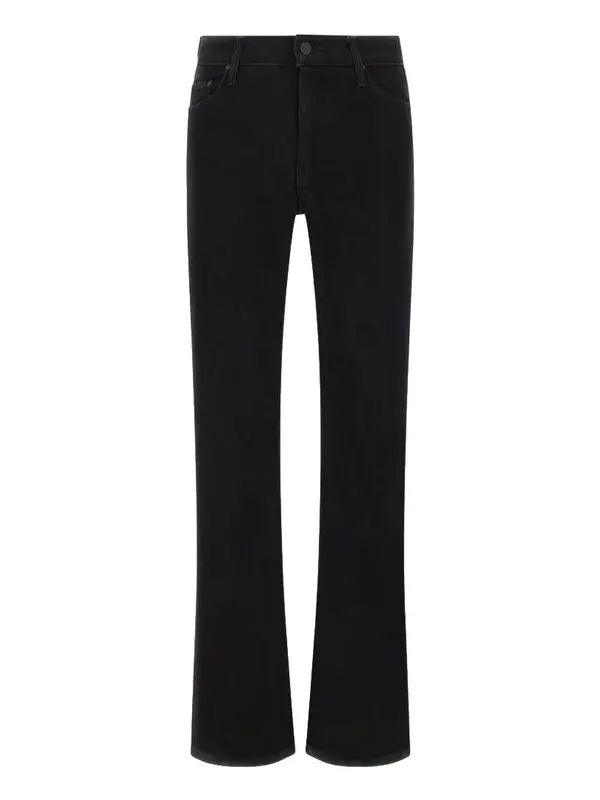 MOTHER The Weekender Mid-rise Flared Jeans - Black