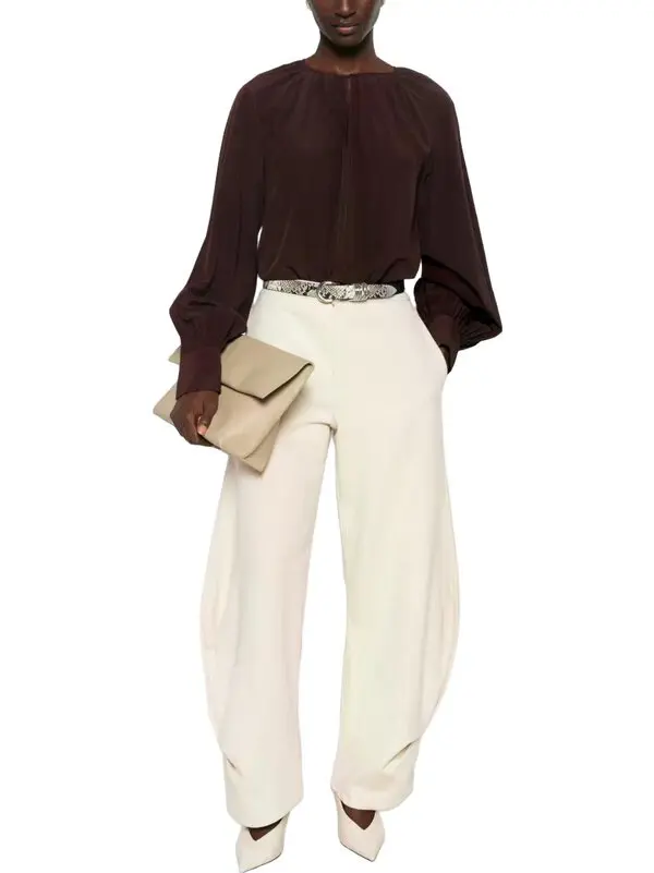 JOSEPH Gathered Long-sleeve Blouse - Red