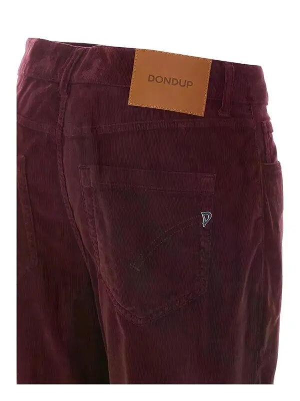DONDUP Corduroy Button-front Trousers - Red