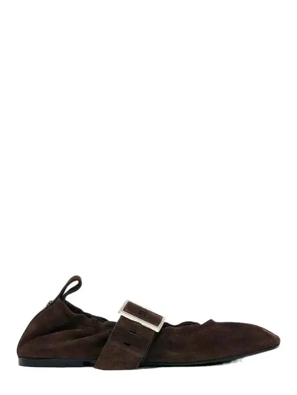 ALOHAS Sarea Buckle-strap Ballet Flats - Brown
