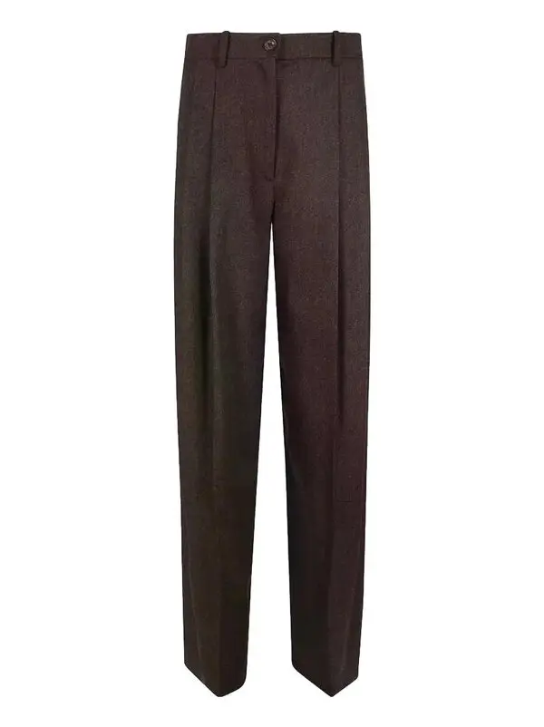 Polo Ralph Lauren Clarice Wool Herringbone Trousers - Brown