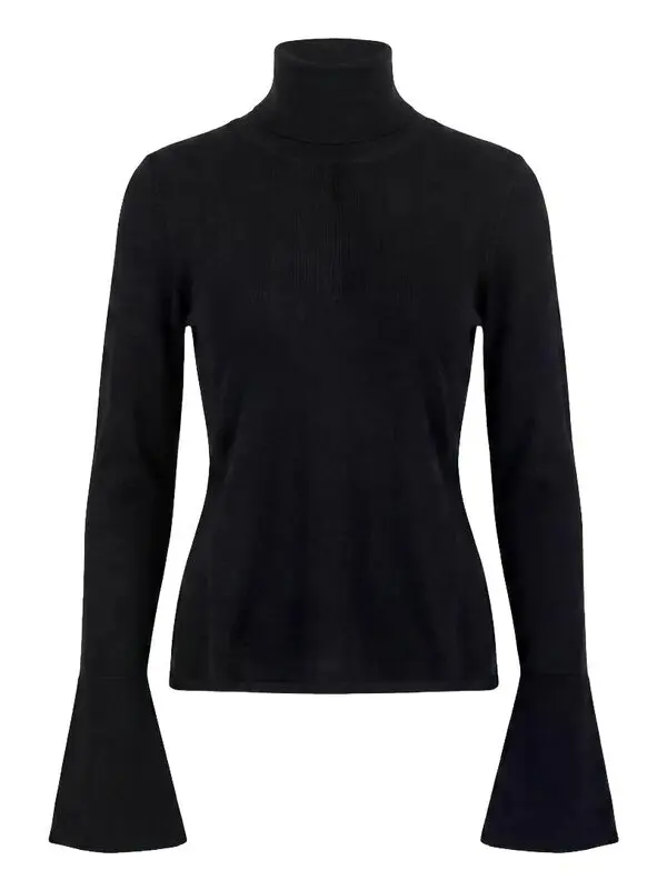 Brandon Maxwell Dawson Flared-sleeve Sweater - Black