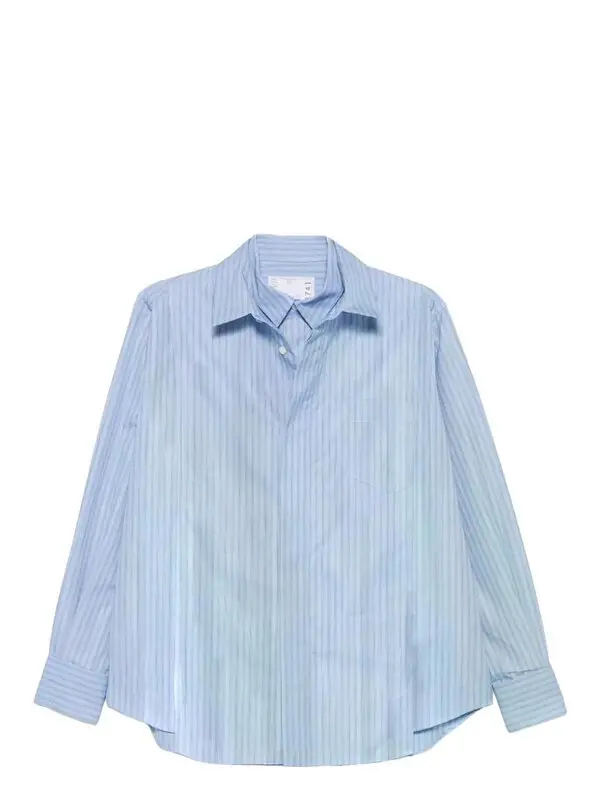 Sacai Striped Layered Shirt - Blue