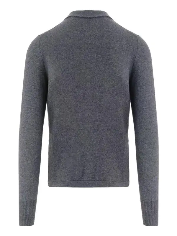OLIVER LATTUGHI Button-up Collared Sweater - Grey