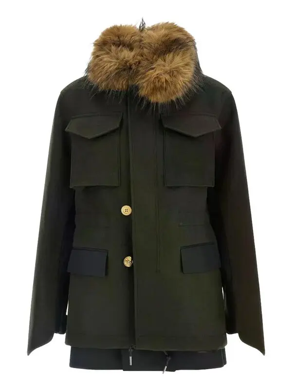 Sacai Zip-fastening Jacket - Green