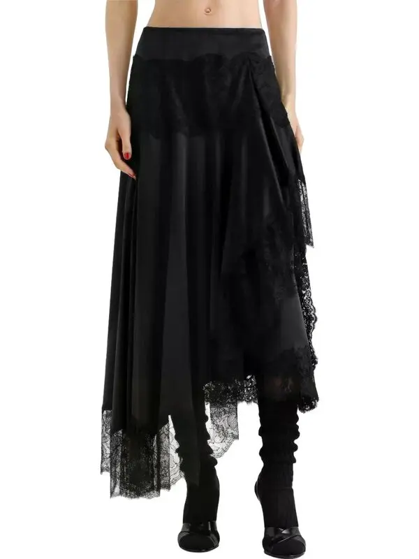 Dolce & Gabbana Silk-satin Skirt - Black