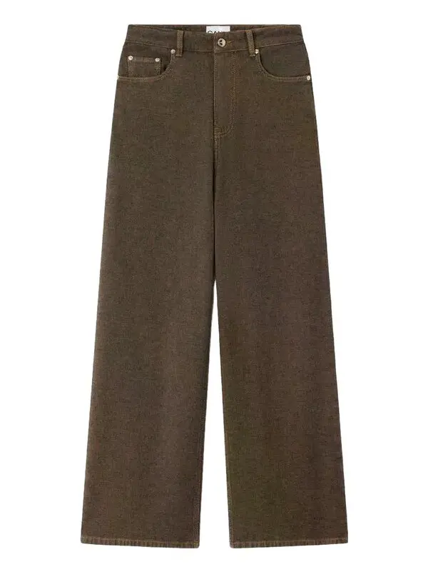 GANNI Lari Jeans In Neppy Denim - Brown