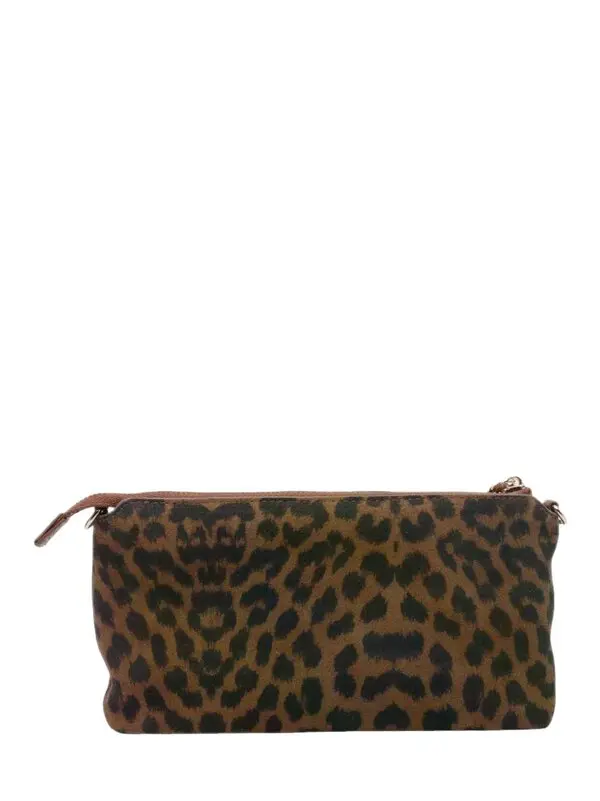 LA CARRIE Lio Animal-print Clutch Bag - Brown