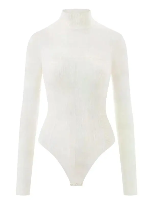 Elisabetta Franchi Mesh-panel Bodysuit - Neutrals