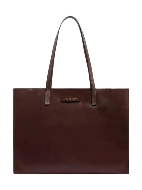 THE BRIDGE Leather Tote Bag - Brown