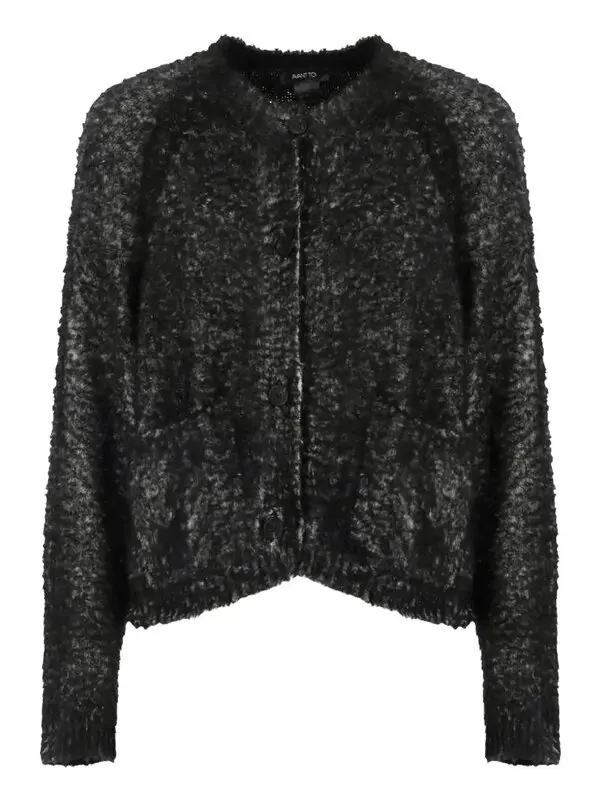 Avant Toi Bouclé-knit Cardigan - Black