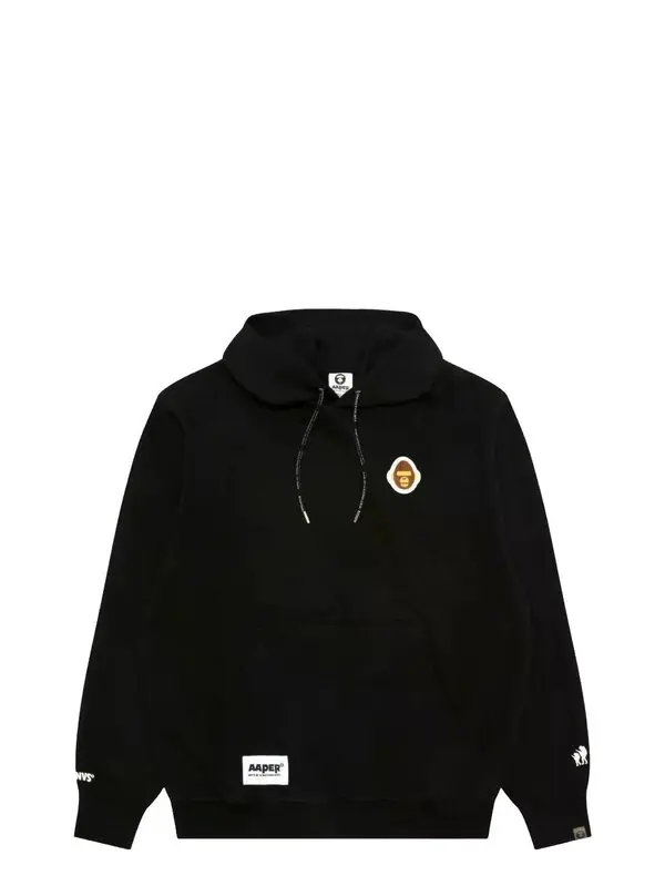 AAPE BY *A BATHING APE Basic Aaper Logo-embroidered Drawstring Hoodie - Black