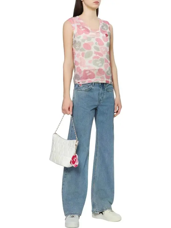 AAPE BY *A BATHING APE Logo-appliqué Camouflage-print Tank Top - Pink