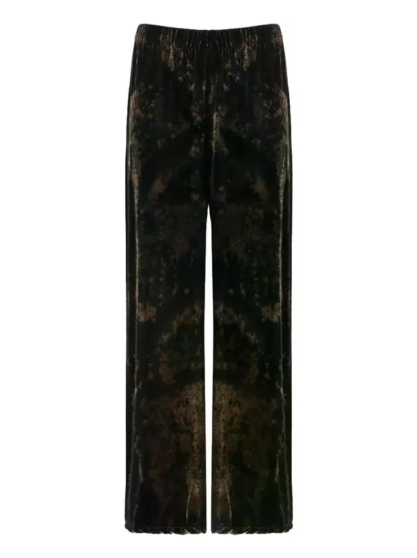 Avant Toi Velvet-effect Wide-leg Trousers - Brown