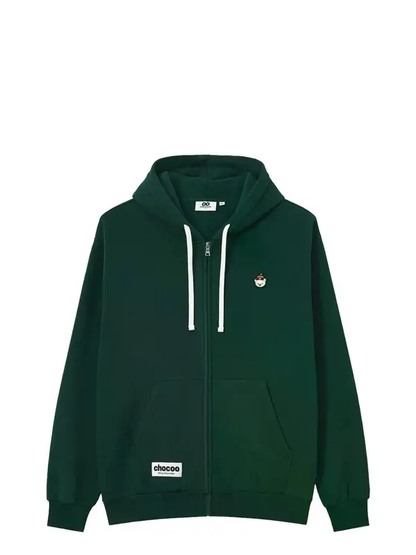 CHOCOOLATE Logo-patch Zip-up Hoodie - Green