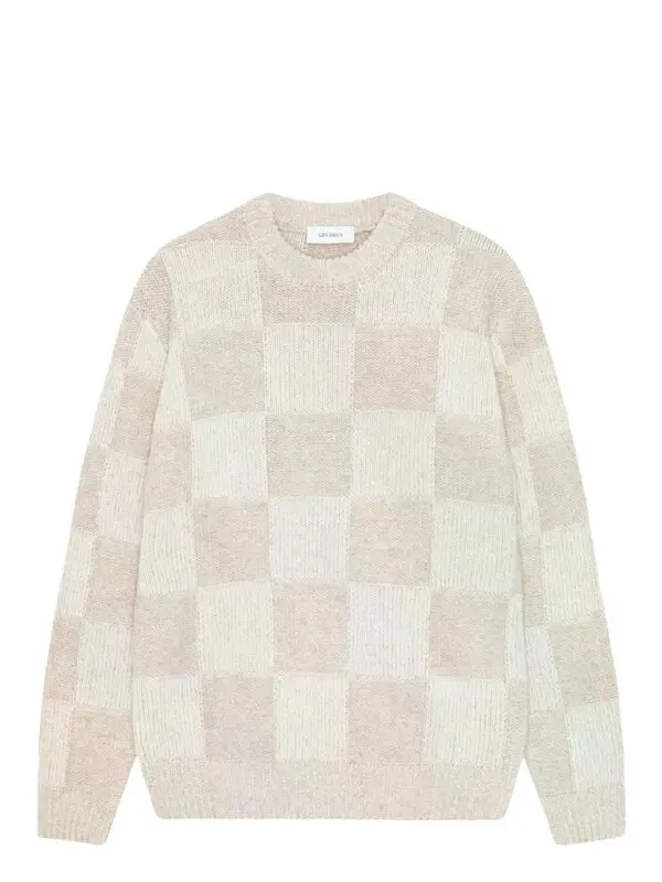 LES DEUX Check-knit Sweater - Neutrals