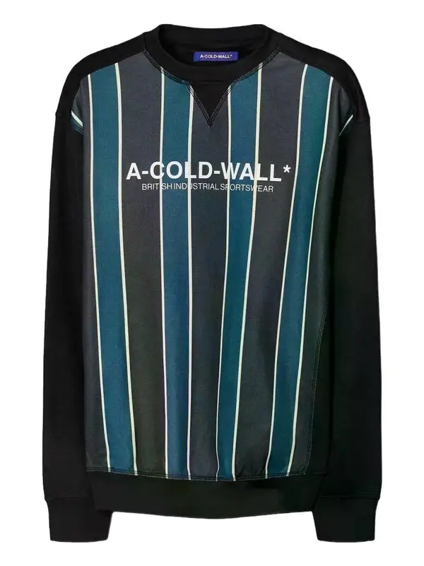 A-COLD-WALL* Striped Logo-print Sweater - Black