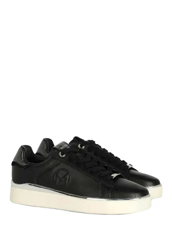 MEXX Pemma Oana Logo-embossed Metallic-trim Sneakers - Black