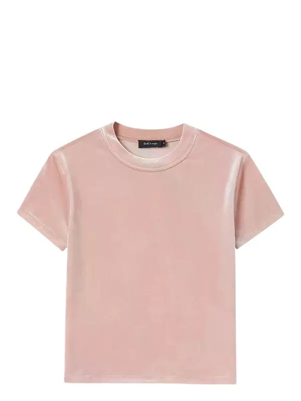 TOUT A COUP Velvet T-shirt - Pink