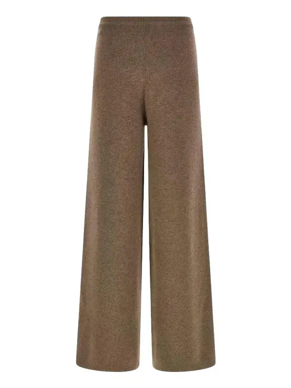 Agnona Knitted Wide-leg Trousers - Brown