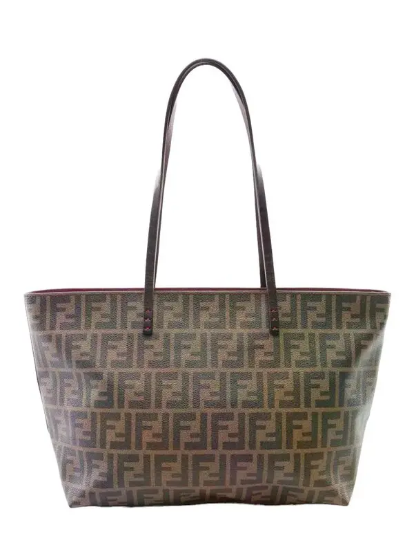 Fendi 2010-2026 Small Zucca Spalmati Roll Tote Bag - Brown