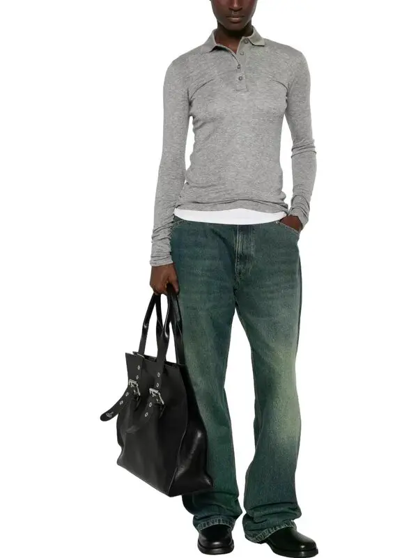 ENTIRE STUDIOS Long-sleeve Polo Shirt - Grey