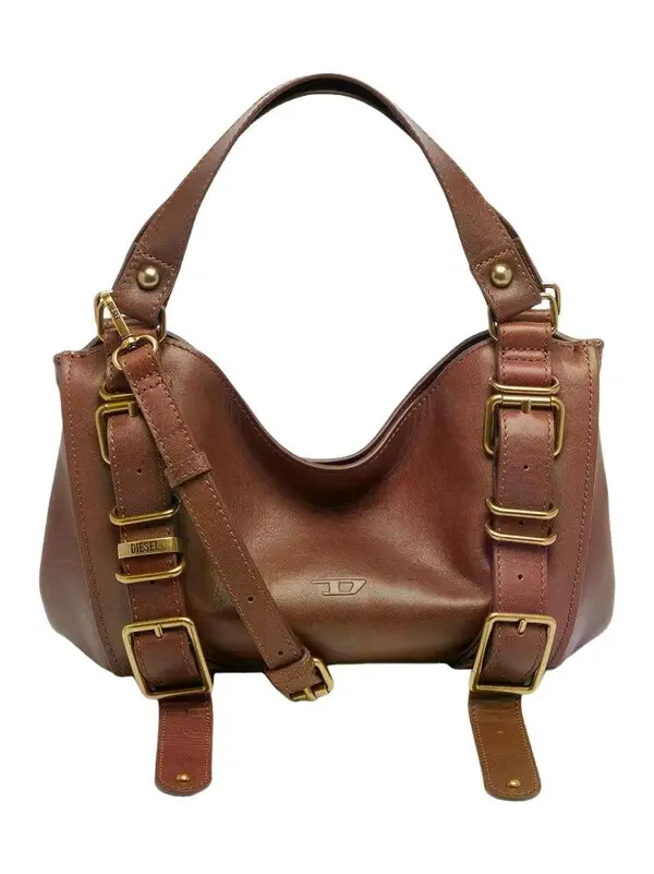 DIESEL® D-one-small Top-handle Bag In Treated Leather - Brown