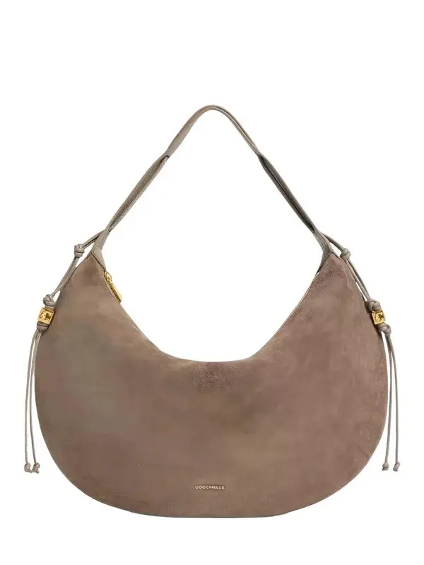 COCCINELLE Large Thess Suede Shoulder Bag - Neutrals