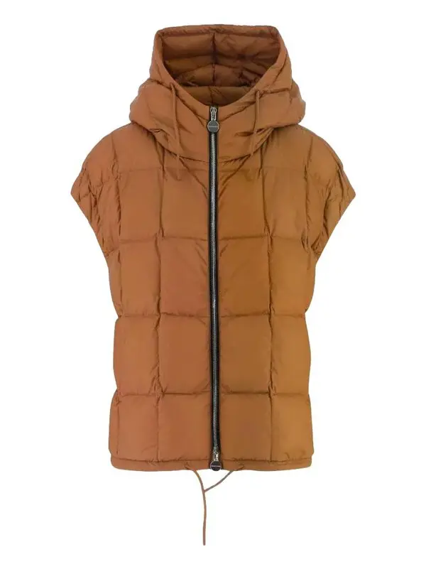 IENKI IENKI Cozy Quilted Hooded Gilet - Brown