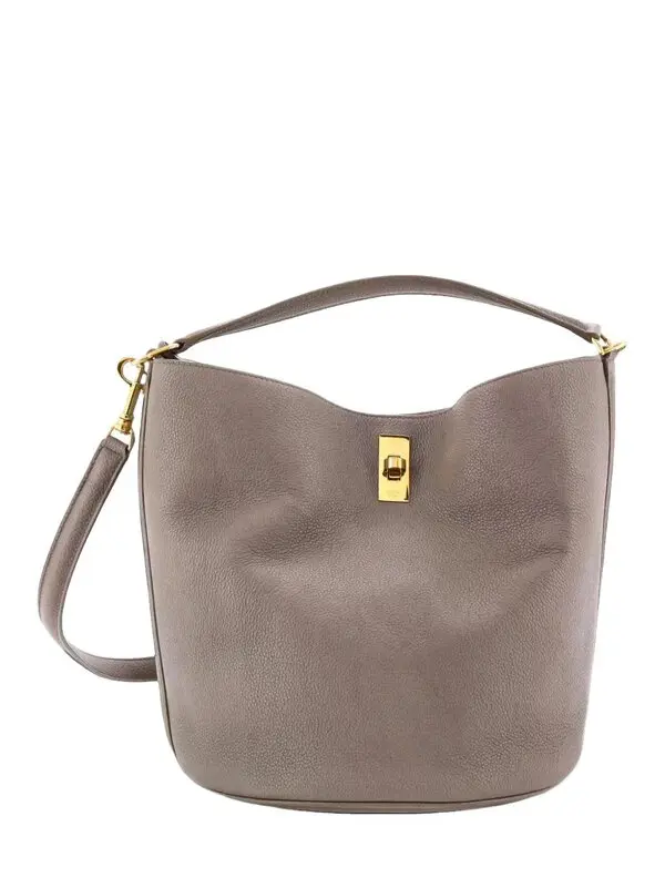 Celine 16 Bag Leather Bucket Bag - Grey