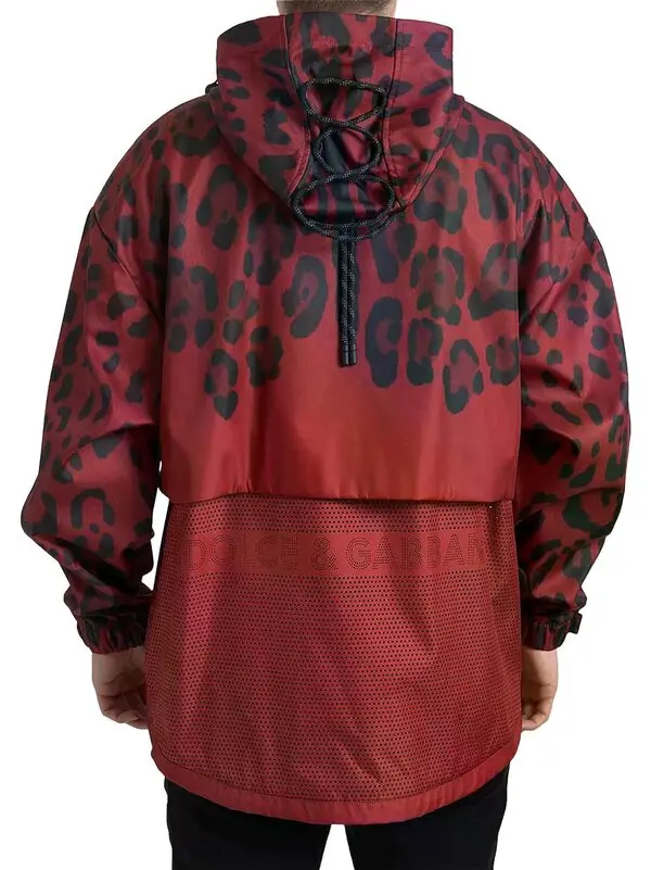 Dolce & Gabbana Leopard-print Tiger-eye Jacket - Red