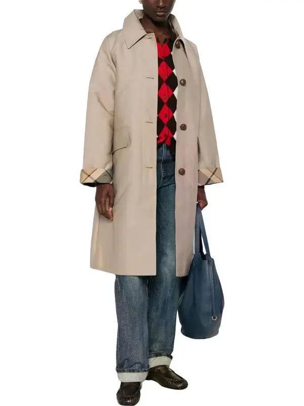 Barbour Check-cuff Embroidered-logo Jacket - Neutrals